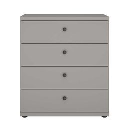 Pharao24.de Schubladenkomode in Hellgrau Landhaus 86 cm hoch - 75 cm breit