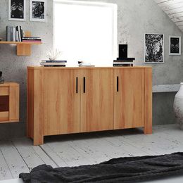 Pharao24.de Massivholz Sideboard aus Kernbuche ge&ouml;lt 3 t&uuml;rig