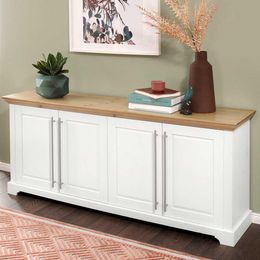 Pharao24.de 170 cm Sideboard im Landhausstil 4 t&uuml;rig