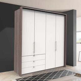 Pharao24.de Moderner Gleitt&uuml;ren Schrank mit drei Schubladen foliert