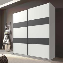 Pharao24.de Moderner Gleitt&uuml;renschrank in Dunkelgrau und Wei&szlig; Made in Germany