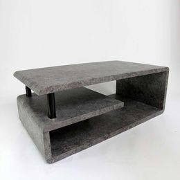 Pharao24.de Couchtisch in Steinoptik modern - Grau 110 cm breit - 60 cm tief