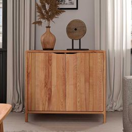 Pharao24.de Holzkommode Massivholzkommode mit Dreht&uuml;ren 95 cm breit
