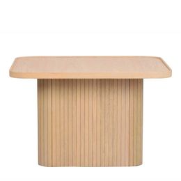 Pharao24.de Wohnzimmer Tisch mit quadratischer Tischplatte Siebziger Jahre Look