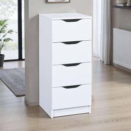 Pharao24.de Schubkastenkommode in Wei&szlig; 40 cm breit