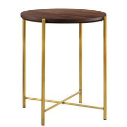 Pharao24.de Beistelltisch Sofa oder Bett in Nussbaumfarben Bronze