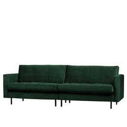 Pharao24.de Samt Sofa in Gr&uuml;n 275 cm breit