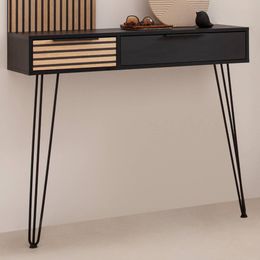 Pharao24.de Wandtisch Flur Tisch mit zwei Schubladen in modernem Design