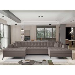 Pharao24.de Couchlandschaft Wohnlandschaft mit Schlaffunktion und f&uuml;nf Sitzpl&auml;tzen