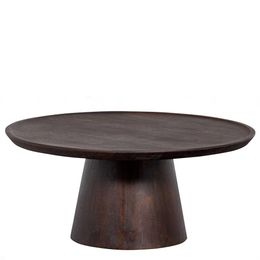 Pharao24.de Couchtisch Nussbaumfarben aus Mangobaum Massivholz 90x40x90 cm