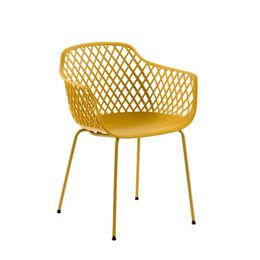 Pharao24.de Armst&uuml;hle in Gelb Skandi Design (4er Set)
