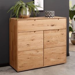 Pharao24.de Holzkommode Massivholzkommode aus Massivholz mit einer Schublade