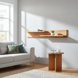Pharao24.de Wandboard aus Kernbuche Massivholz 2 Ablagen