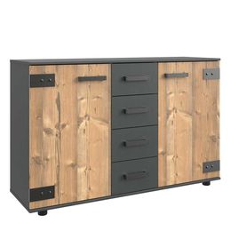 Pharao24.de Modernes Sidebord im Industry und Loft Stil rechteckiger Form