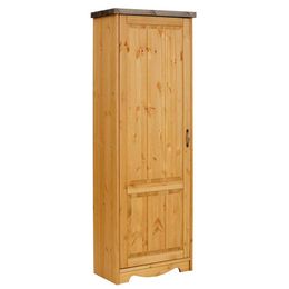 Pharao24.de Dielenkleiderschrank im Landhausstil Kieferfarben & Grau