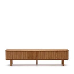 Pharao24.de Fernsehlowboard Esche Furnier im Retrostil 200 cm breit aus MDF in Eschefarben 200x50x40 cm Pharao24