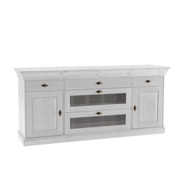Pharao24.de Esszimmer Sideboard in Wei&szlig; skandinavischer Landhausstil