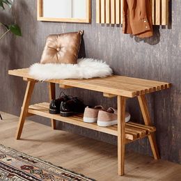 Pharao24.de Garderobenbank aus Eiche Massivholz Skandi Design