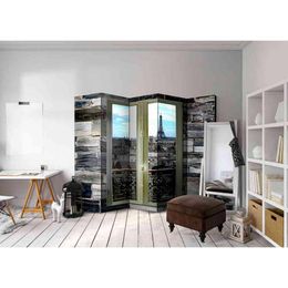 Pharao24.de Paravent Raumteiler mit Paris Motiv 225 cm breit