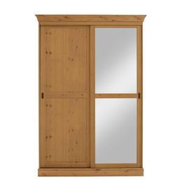 Pharao24.de Kiefer Kleiderschrank massiv ge&ouml;lt Schiebet&uuml;ren 150x220x69 cm Pharao24