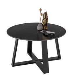 Pharao24.de Beistelltisch Sofa in modernem Design schwarzer Keramikplatte