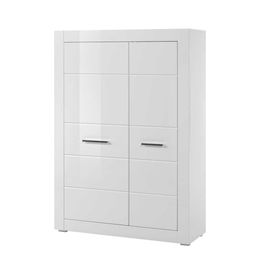 Pharao24.de Schrank in Wei&szlig; Hochglanz 100 cm breit