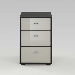 Pharao24.de Nachtkommode in Creme Grau Braun