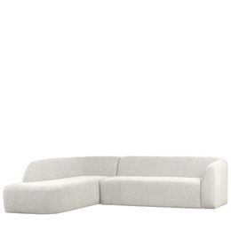 Pharao24.de Helles Chenille Ecksofa im Skandi Design drei Sitzpl&auml;tzen