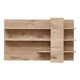 Pharao24.de Wohnzimmer Regal Wand in Wildeichefarben 140 cm breit 86 cm hoch