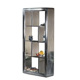 Pharao24.de Design Standregal in Silberfarben 180 cm hoch