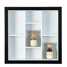 Pharao24.de Wand Regal in Wei&szlig; und Schwarz modern