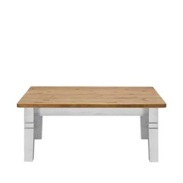 Pharao24.de Couchtisch in Wei&szlig; Kiefer massiv 120 cm