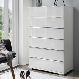 Pharao24.de Schubladenkommode Kommode in Wei&szlig; Made in Germany
