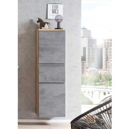 Pharao24.de Badezimmermidischrank h&auml;ngend mit F&uuml;&szlig;en 40x130x35 cm