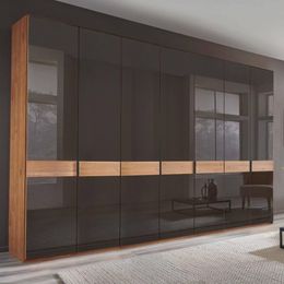Pharao24.de Dreht&uuml;rschrank Kleiderschrank in modernem Design - Dunkelbraun