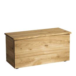 Pharao24.de Garderoben Truhe aus Eiche Massivholz Landhausstil 90x50x38 cm Pharao24