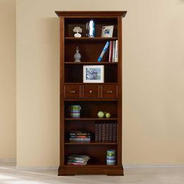 Pharao24.de Standregal B&uuml;cherschrank 182 cm hoch mit einer Schublade