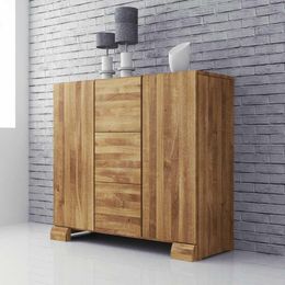 Pharao24.de Wohnzimmer Sideboard aus Massivholz 120 cm