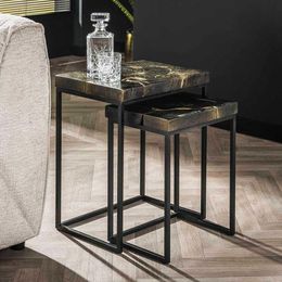 Pharao24.de Beistelltisch Set Sofa im Industry und Loft Stil B&uuml;gelgestell (zweiteilig)