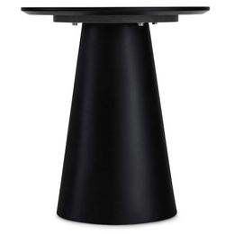 Pharao24.de Couchtisch Sofatisch in Schwarz auf Sockelgestell