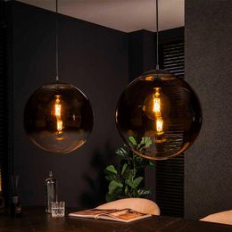 Pharao24.de H&auml;ngelampe aus get&ouml;ntem Glas modernem Design