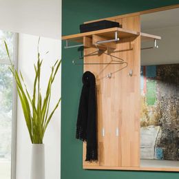 Pharao24.de H&auml;ngegarderobe aus Kernbuche Massivholz mit Hutablage