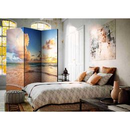 Pharao24.de Paravent mit Meer und Himmel Motiv 135 cm breit