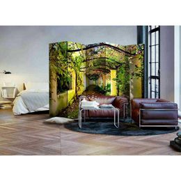 Pharao24.de Paravent mit Garten Motiv 225 cm breit
