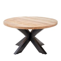 Pharao24.de Wohnzimmer Tisch aus Mangobaum Massivholz Industry und Loft Stil