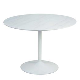 Pharao24.de Esszimmer Tisch rund Wei&szlig;