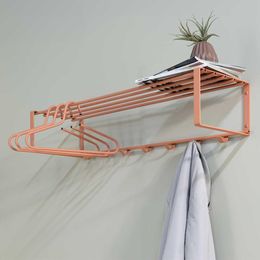 Pharao24.de H&auml;ngegarderobe in modernem Design mit Hutablage aus Metall
