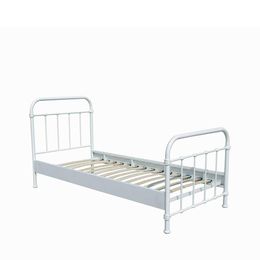 Pharao24.de Metallbett in Wei&szlig; 90x200