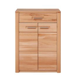 Pharao24.de Schuh Schrank in Kernbuchefarben Dreht&uuml;ren aus Kernbuche Massivholz 74x100x40 cm Pharao24