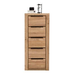 Pharao24.de Schubladen Highboard in Eichefarben Metallgriffen